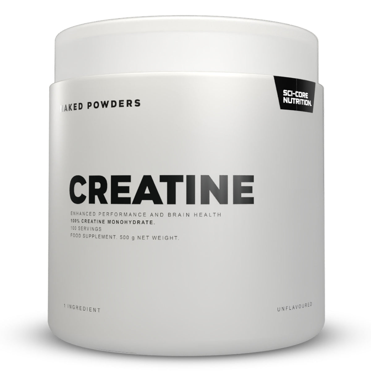 NAKED CREATINE MONOHYDRATE - 500g | 100 Servings | SCI-CORE